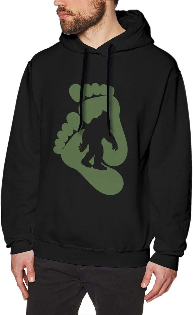 Sasquatch Bigfoot Mens Printed Hoodie Sweatshirt Sweater Black: Amazon ...