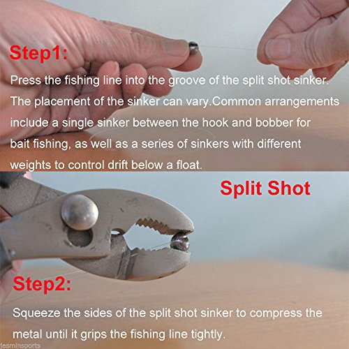 JSHANMEI 157pcs/box 7 Sizes Removable Split Shot Sinker Kit Pure Lead ...