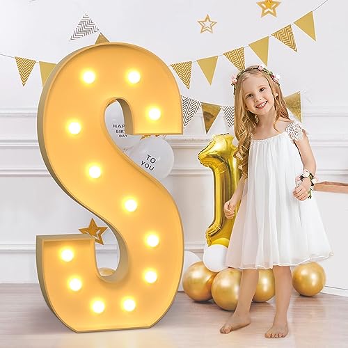 imprsv 4FT Marquee Light Up Letters S, Large Light Up Letters for Baby ...