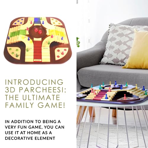 Parcheesi Board Game 3D Wooden Parques Colombiano Colombia Gifts ...