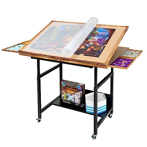 Becko US 1500 Piece Tilting Puzzle Table with 5 Colored Drawers & Cover ...
