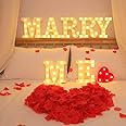 MARRY ME LED Light, Will You Marry Me Proposal Engagement Sign ...