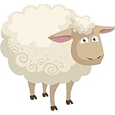Amazon.com: Cute Simple Fluffy Lamb Sheep Cartoon Vinyl Decal Bumper ...