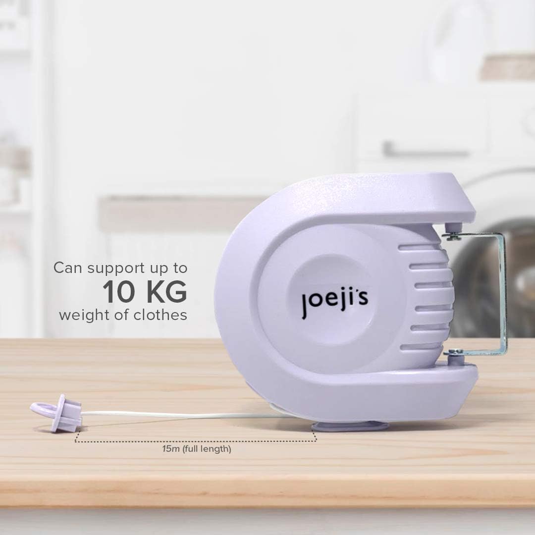 joeji’s Kitchen Single Retractable Washing Line | 15-Meter Retractable ...