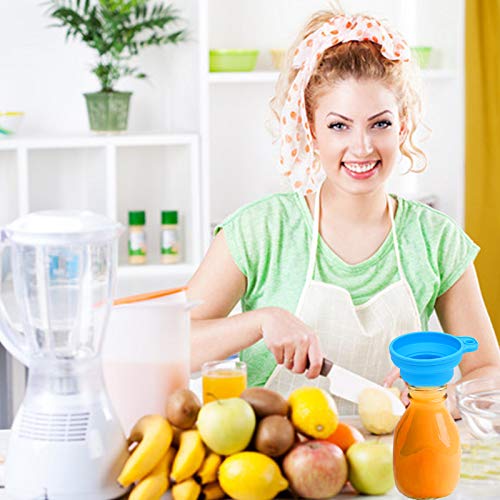 Mukum 13Pcs Silicone Collapsible Funnel Set Funnels for Filling Bottles Small and Large Foldable ...