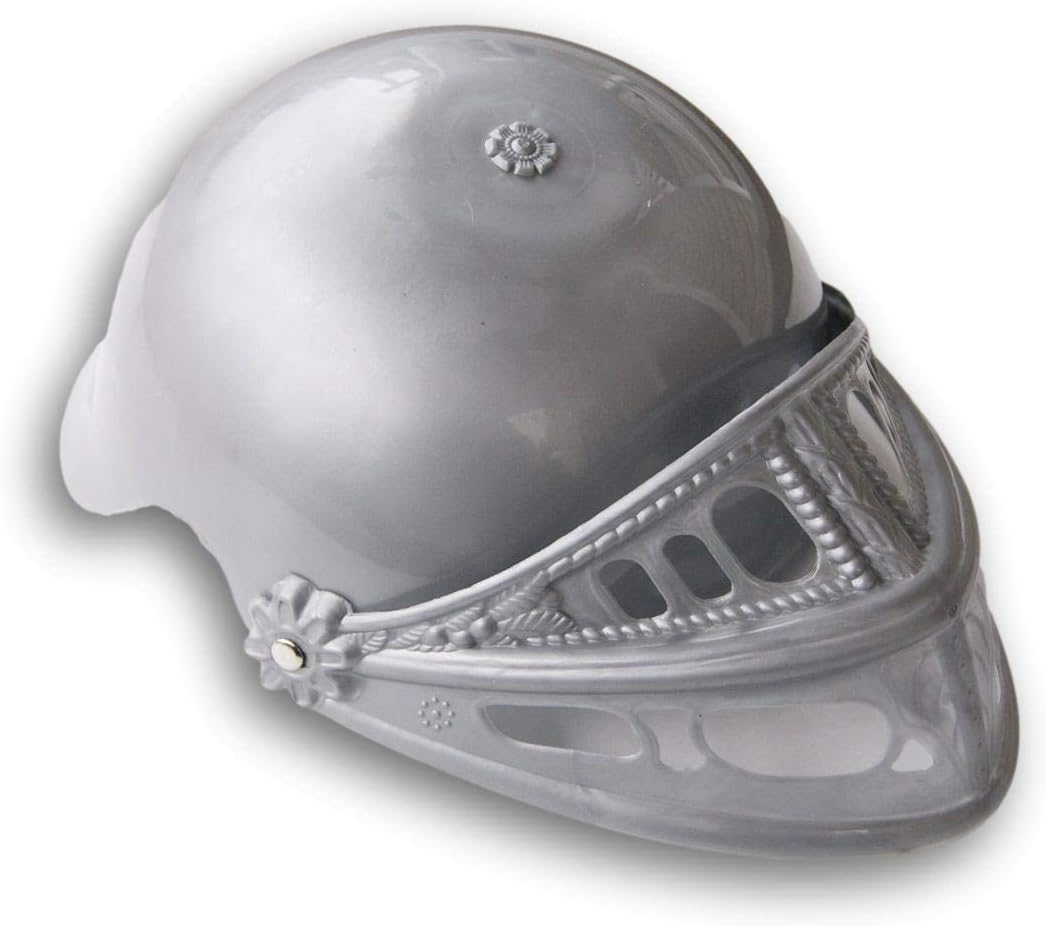 Plastic Knight Armor Helmet - One Size (Silver) : Amazon.com.au: Toys ...
