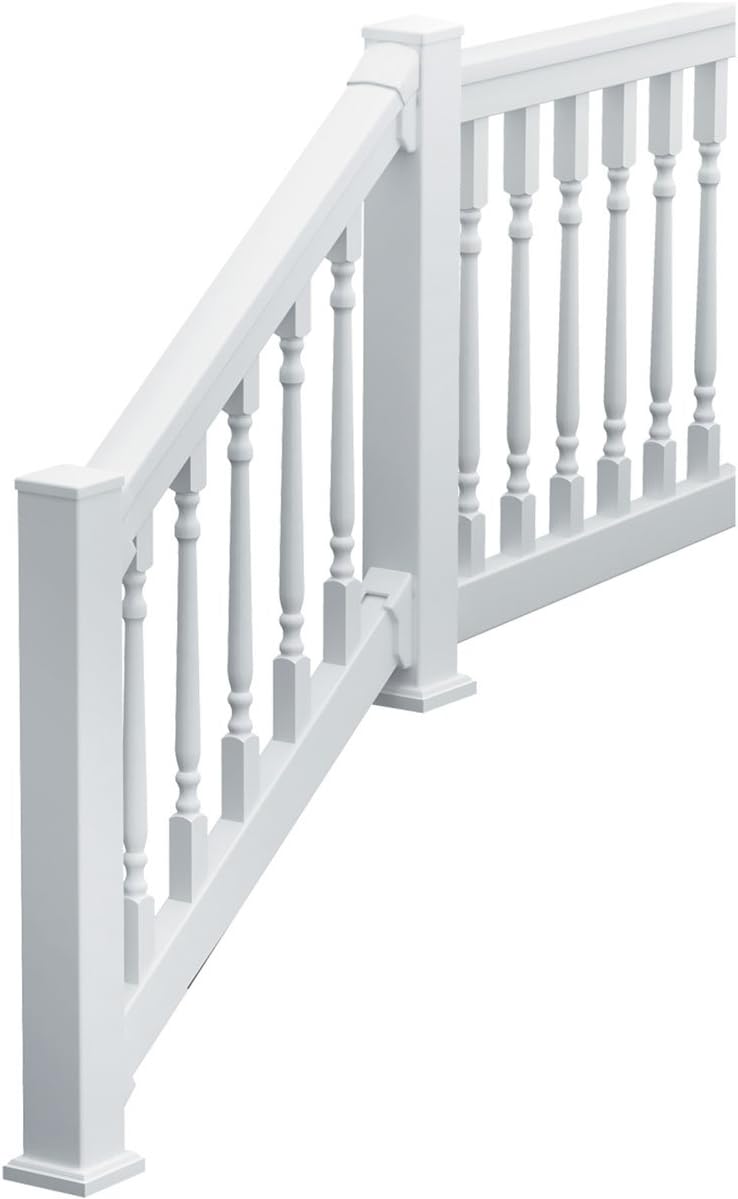 Fypon 740636CLDF QuickRail Straight Kit with Colonial Spindles and 3 1/ ...