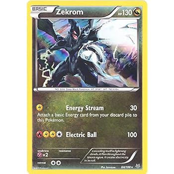 Amazon.com: Pokemon - Zekrom (64/108) - XY Roaring Skies: Toys & Games