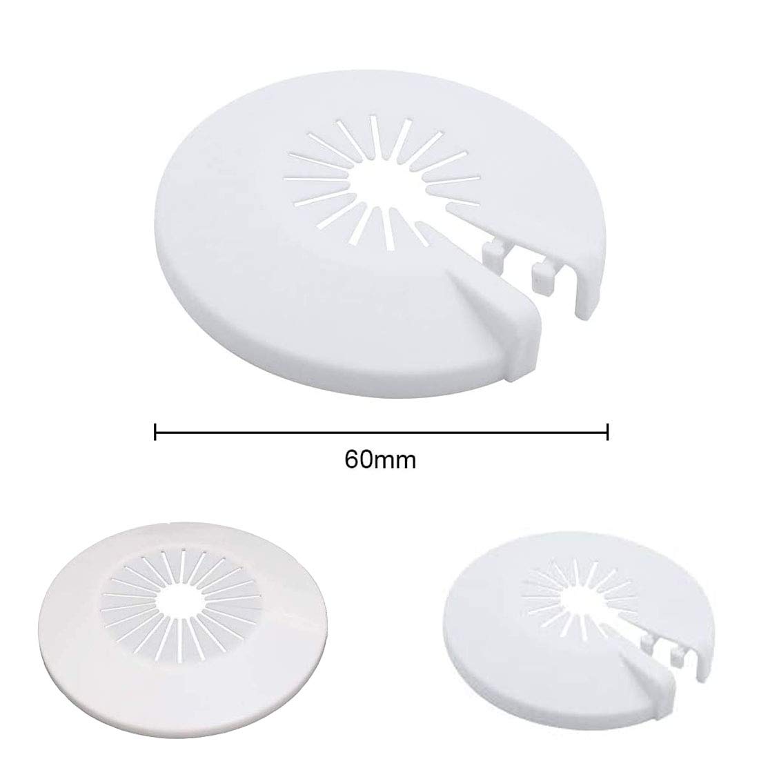 Radiator Pipe Collars Pipe Covers Plastic White Radiator (Pipe cover ...
