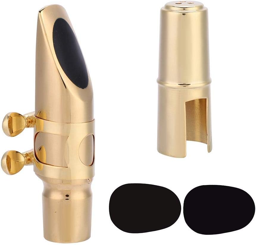 Sax Mouthpiece, Eb Alto Sax Saxophone 6C Mouthpiece with Cap Pads ...