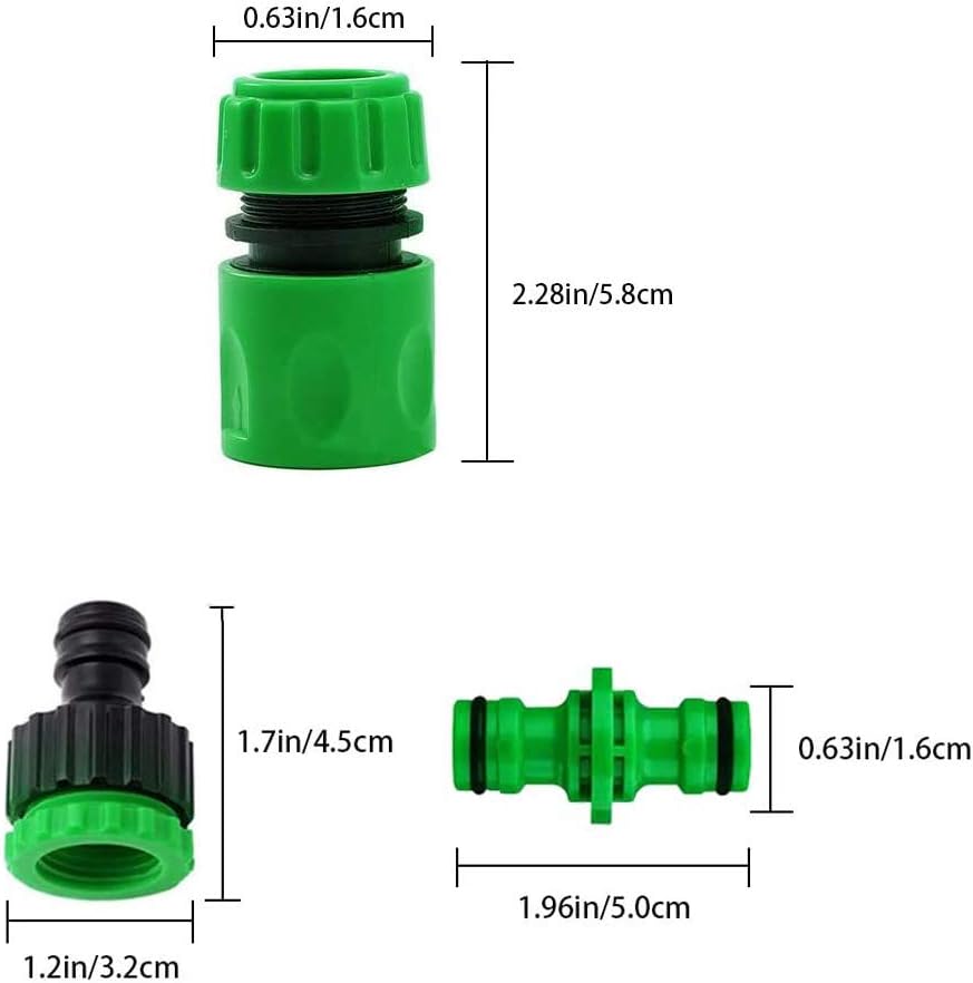 Plastic Garden Hose Tap Connector Kit Hose Connector Fitting Set for ...