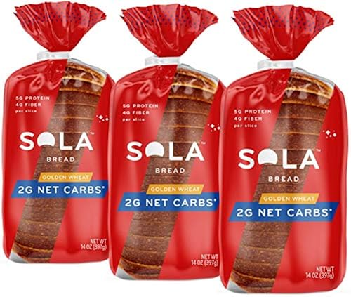 SOLA Low Carb & Keto Friendly Bread, Golden Wheat - 5g of Protein & 4g ...