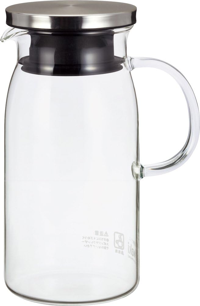 Amazon.co.jp： iwaki(イワキ) 耐熱ガラス ピッチャー 冷水筒 600ml ジャグ・600 ステンレス蓋 麦茶 お茶 ポット KT293-SV: ホーム＆キッチン