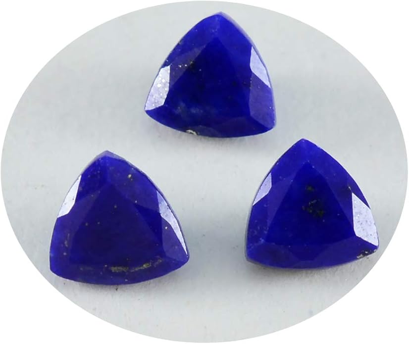 joyas plata 1pc real azul lapislázuli facetado 9x9 mm trillón forma ...