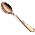 Amazon.com: WYT Rose Gold Dinner Spoons Set for 8, Stainless Steel Rose ...
