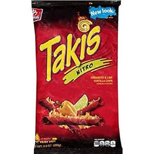 Amazon.com : Barcel, Takis, Nitro, Rolled Tortilla Snacks, 9.9oz Bag ...