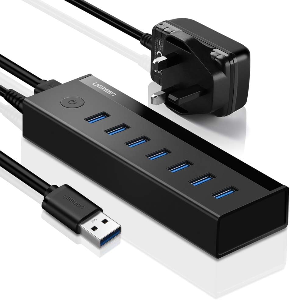 UGREEN USB Data Hub with 7 USB 3.0 Port, Powered 5Gbps High-Speed USB ...