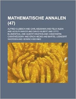 Mathematische Annalen (47 ): Amazon.co.uk: Affairs, United States ...