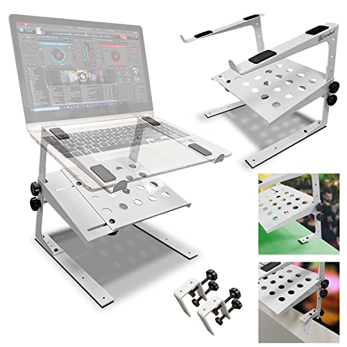 AxcessAbles LTS-03 Two Tier Adjustable Laptop Stand with Desk Clamps ...