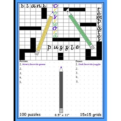 Large Blank Crossword Puzzle Grids: Classic Pen and Philippines | Ubuy