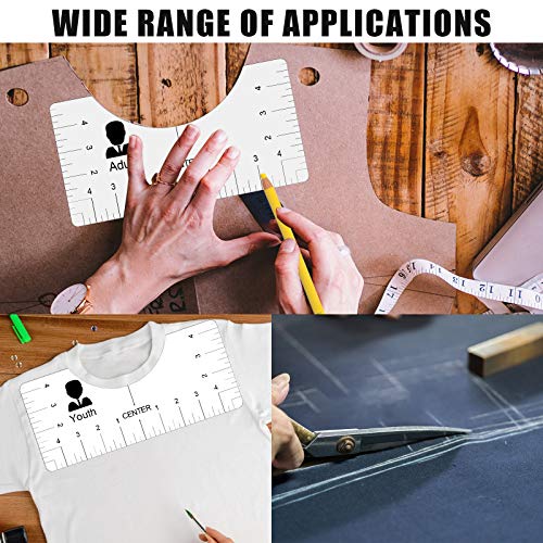 Tshirt Ruler Guide 6PCS Alignment Craft Rulers Set for Heat Transfer ...