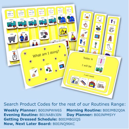 Weekly Planner Wall Chart – Visual Cards Weekly Calendar Visual Board ...