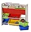 SONGMICS Toy and Book Storage Organiser Shelf Unit with Fabric ...