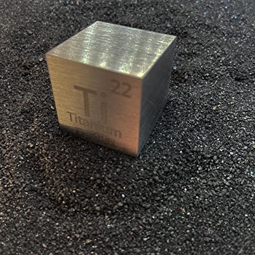 Titanium Cube - Metal Element Cubes - Laser Engraved Density Cube Set ...