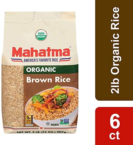 Mahatma Organic Brown Rice, 2 lb (Pack of 6) | Pricepulse