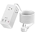 Amazon.com: BEVA Power Strip with USB C, 3 Outlets 3 USB Ports Desktop Charging Station, Flat ...