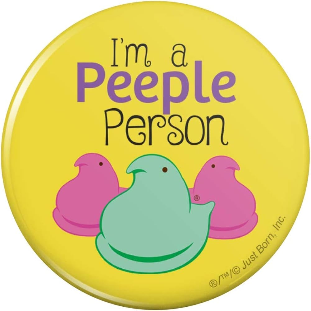 Amazon.com: I'm A Peeple Person Peeps Pinback Button Pin: Clothing