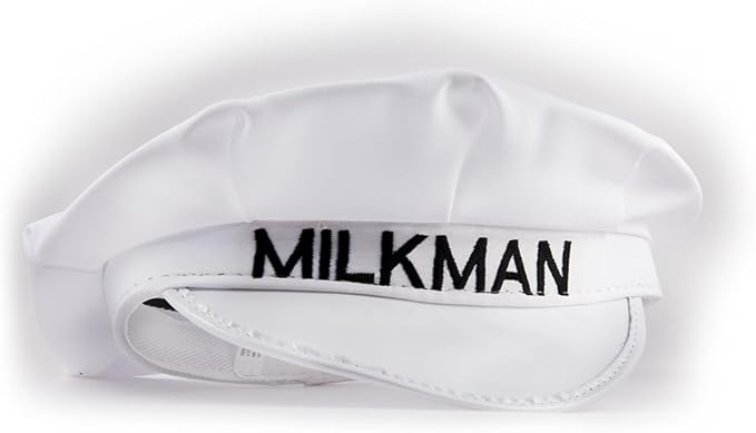 HMS Milkman Hat with Mustache, White, One Size: Amazon.ca: Clothing ...