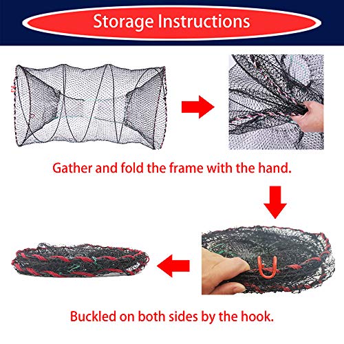 Portable Collapsible Crab Traps Foldable Crabbing Nets for Lobster ...