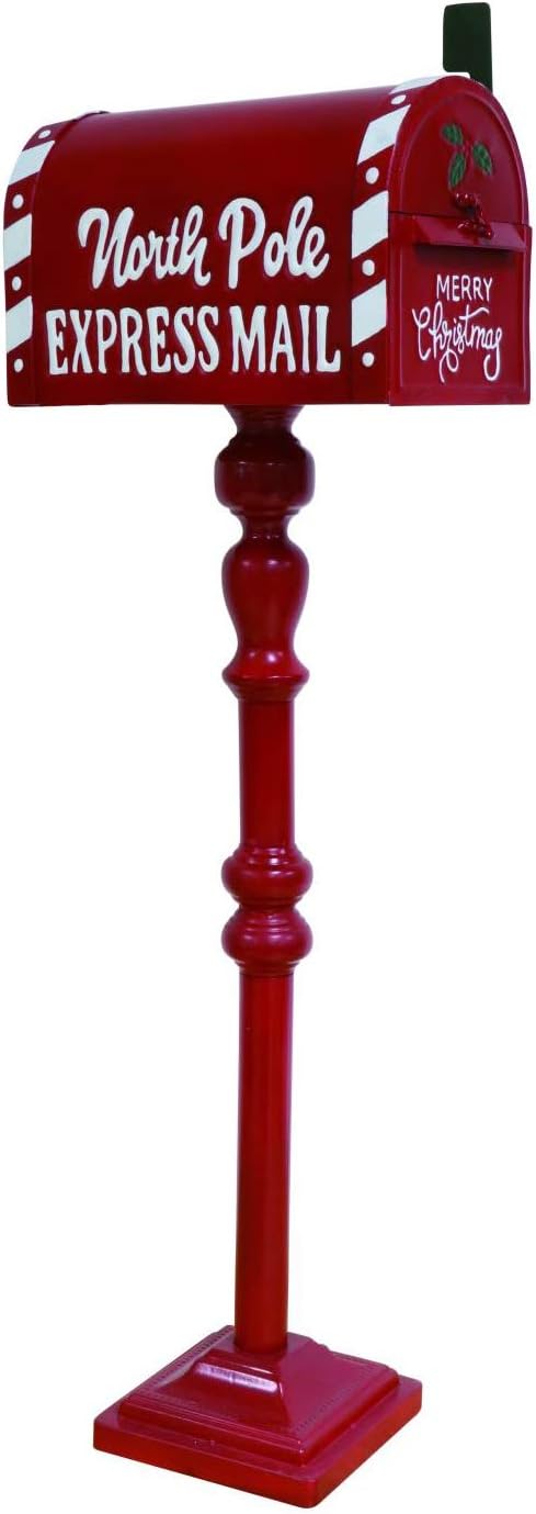 Amazon.com : Holiday Time Metal North Pole Express Mail Box, 38 inches ...
