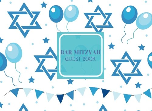 Bar Mitzvah Guest Book: Message Book Keepsake | 50 Blank Pattern ...