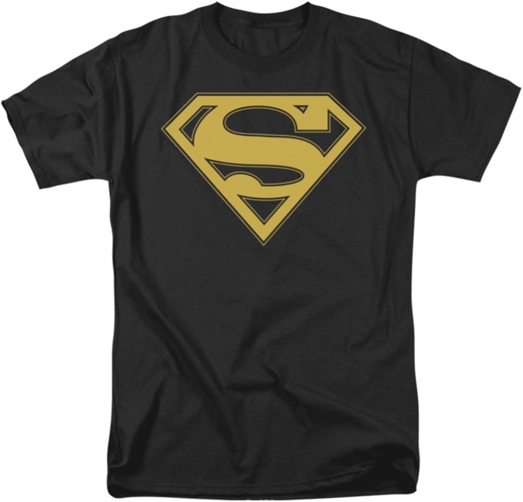 Superman: Gold & Black Shield T-Shirt: Amazon.ca: Clothing & Accessories