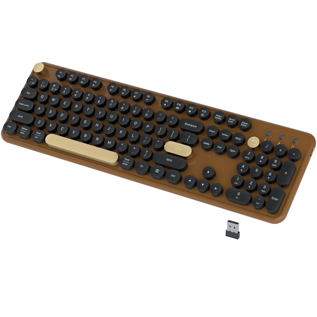 JAMfit Dual Mode Wireless Bluetooth Keyboard, Retro Typewriter Cute ...