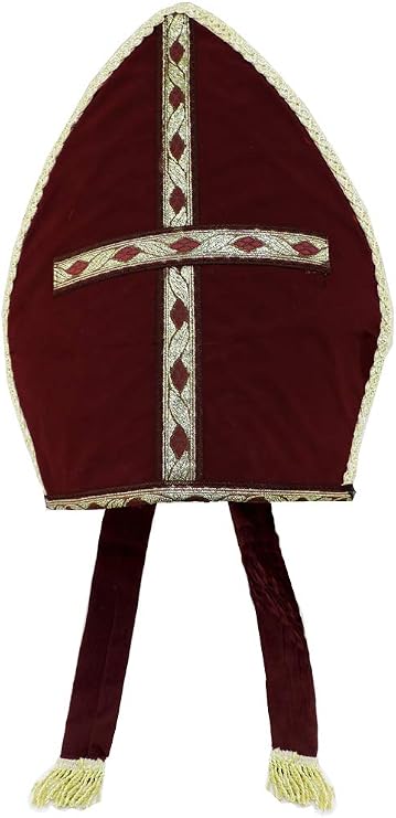 Jacobson Hat Company Bishop Pope Mitre Clergy Costume Deep Red Hat ...