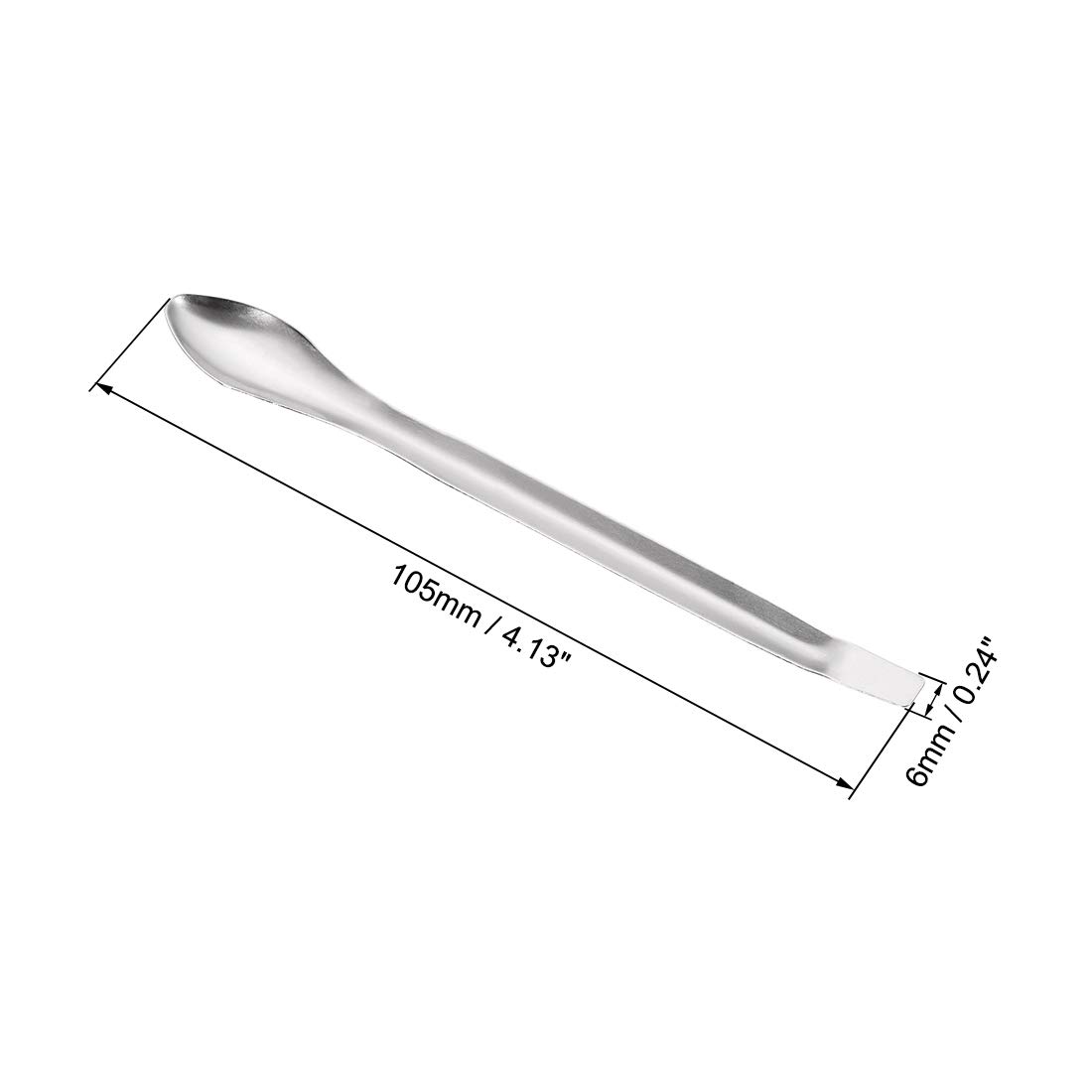 sourcing map Micro Scoop 105mm Stainless Steel Reagent Sampling Lab ...