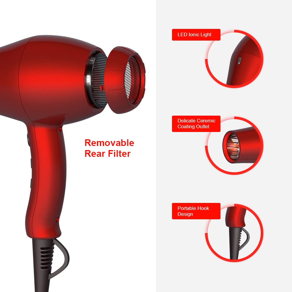 Mua 1875W Professional Ionic Hair Dryer, Salon Lightweight Blow Dryer ...