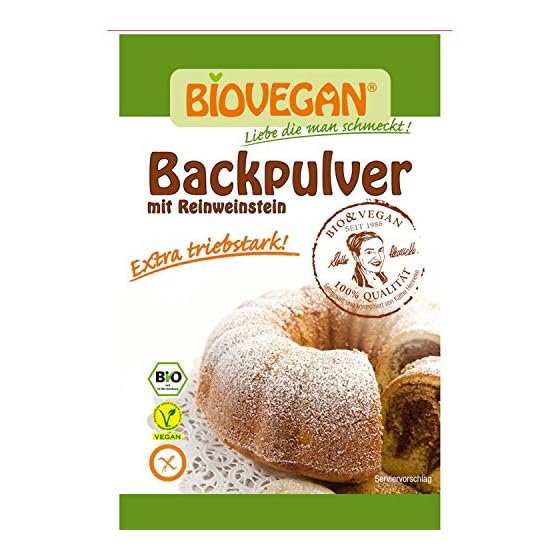 Bio Backpulver mit Reinweinstein, 4x17g › veggie paleo
