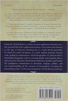 Amazon.com: Samuel Johnson: A Biography (9781582435244): W. Jackson ...