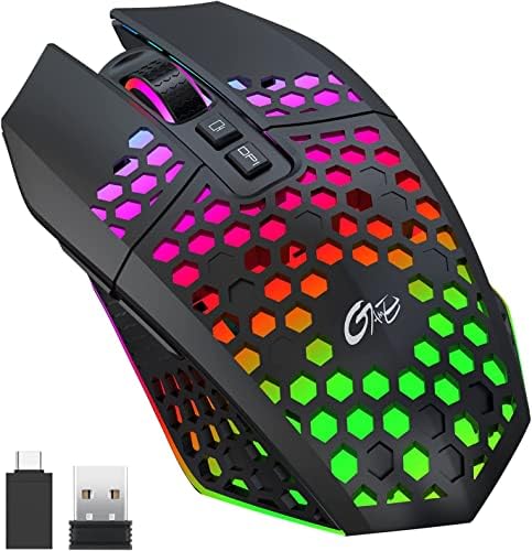 EqiEch X801 Wireless Lightweight Gaming Mouse, Ultralight Honeycomb ...