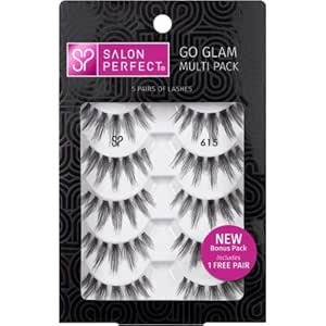 Amazon.com : Salon Perfect Perfectly Natural Multi Pack Eyelashes, 615 ...