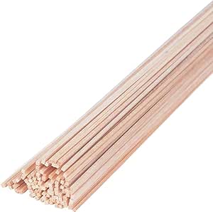 Amazon.com : Balsa Wood Sticks 1/8 Inch Square Dowels Rod Strips 12 ...