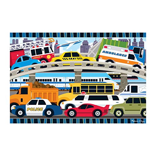 Melissa Doug Traffic Jam Jumbo Jigsaw Floor Puzzle 24 Pcs 2 X 3 Feet Long Kids Vehicle melissa-doug-traffic-jam-jumbo-jigsaw-floor-puzzle-24-pcs-2-x-3-feet-long-kids-vehicle