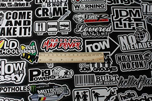 41Pcs JDM Car Sticker Racing Decale for Cars Motorcycle Helmet Reflex ...