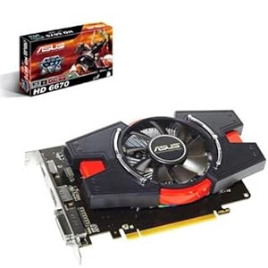 Asus AMD Radeon HD 6670 Graphics Card (1GB, PCI-Express, GDDR5, Dust ...