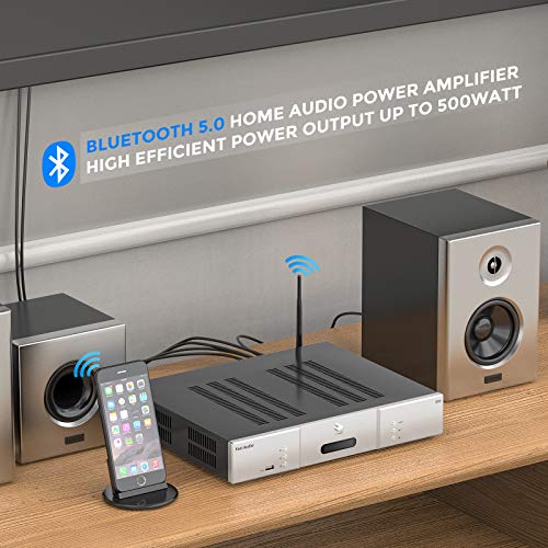 Fosi Audio E10 Home Audio Power Amplifier Receiver DAC HiFi Bluetooth 5 ...