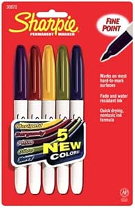 Amazon.com : Sharpie Permanent Marker Fine Tip 5 pack Olive Navy ...